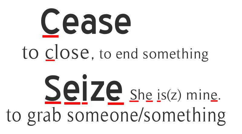 Cease vs. Seize | Learn With funny tricks - Make Your English Easy