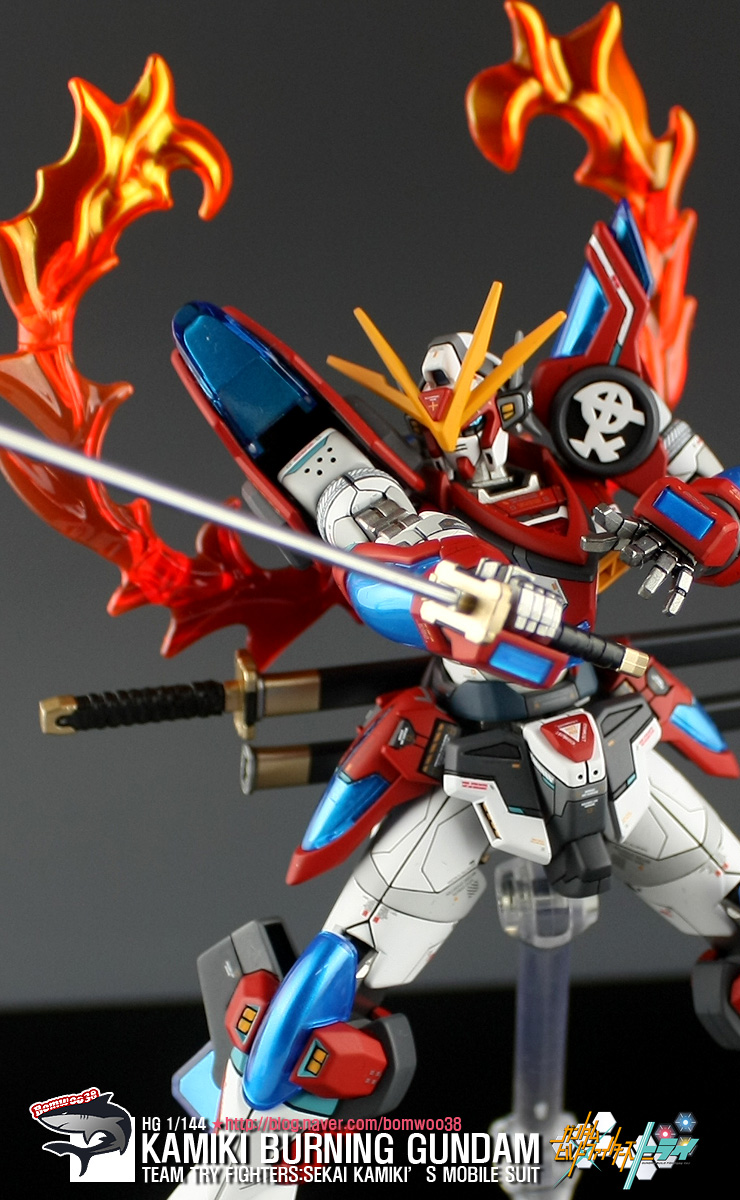 Custom Build: HGBF 1/144 Kamiki Burning Gundam