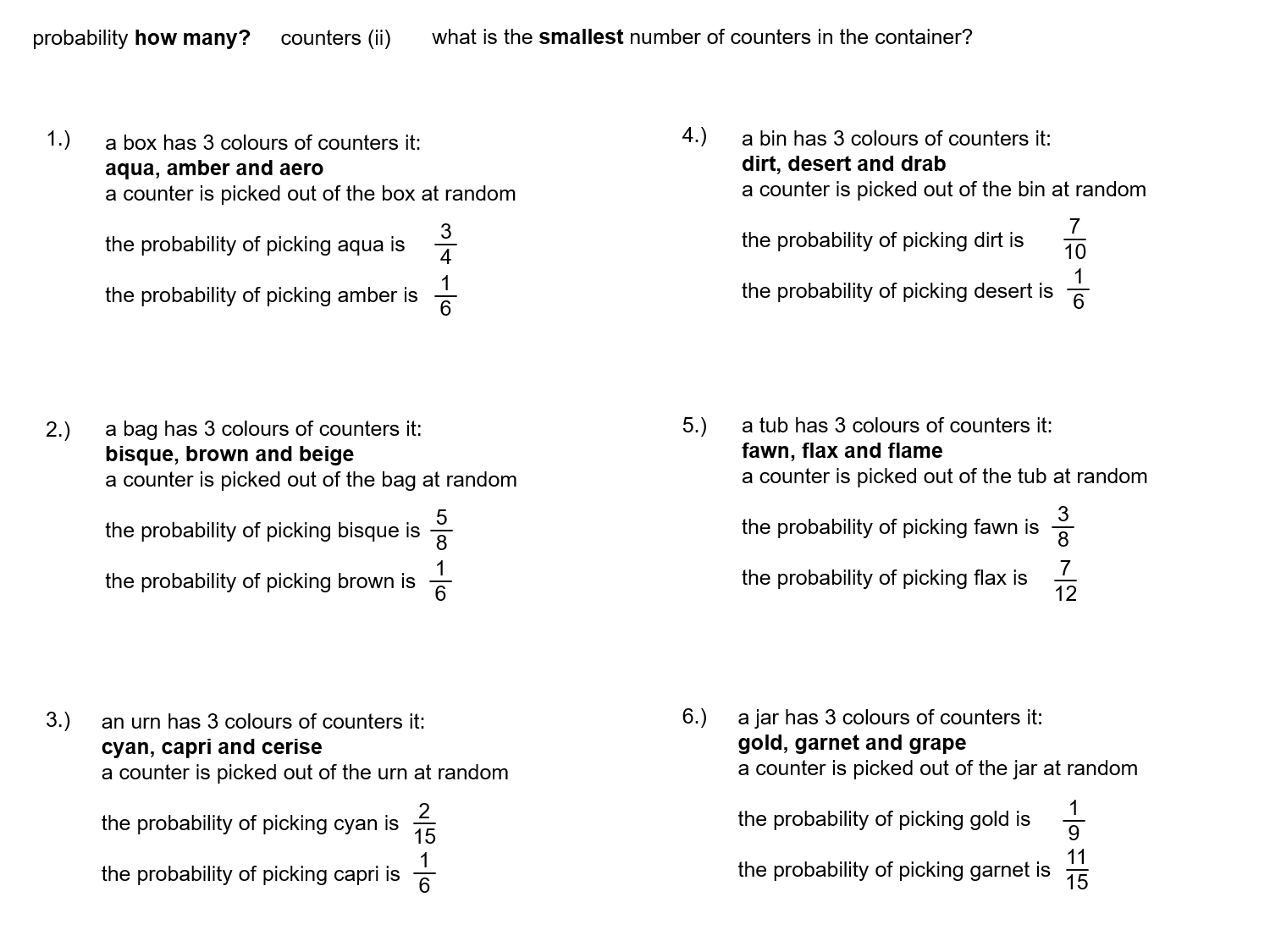 MEDIAN Don Steward mathematics teaching: probability and counters