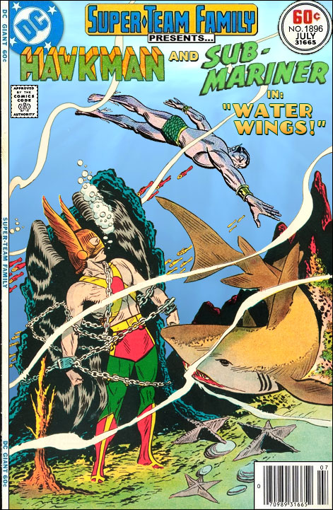 Super-Team Family: The Lost Issues!: Hawkman and Sub-Mariner in: "Water ...