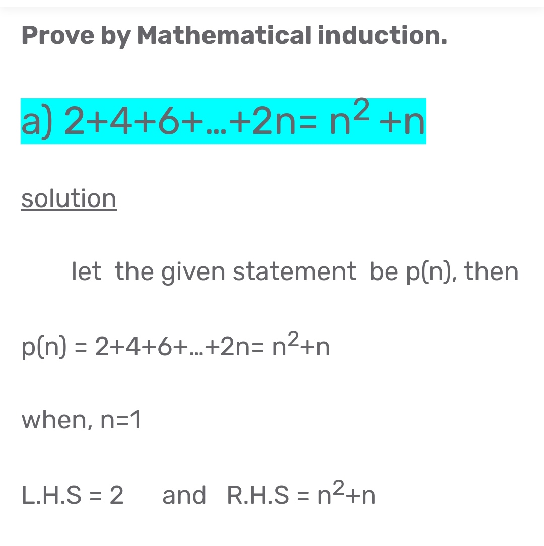 Mathematical Induction Problem 1