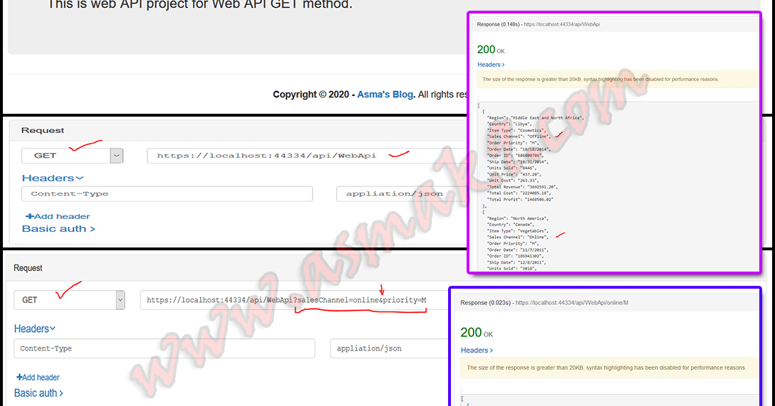 ASP.NET MVC: REST Web API GET Method - Asma's Blog