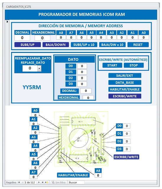 Ramón Miranda: PROGRAMACIÓN DE MEMORIAS RAM ICOM IC-751, IC-271 Y OTROS ...