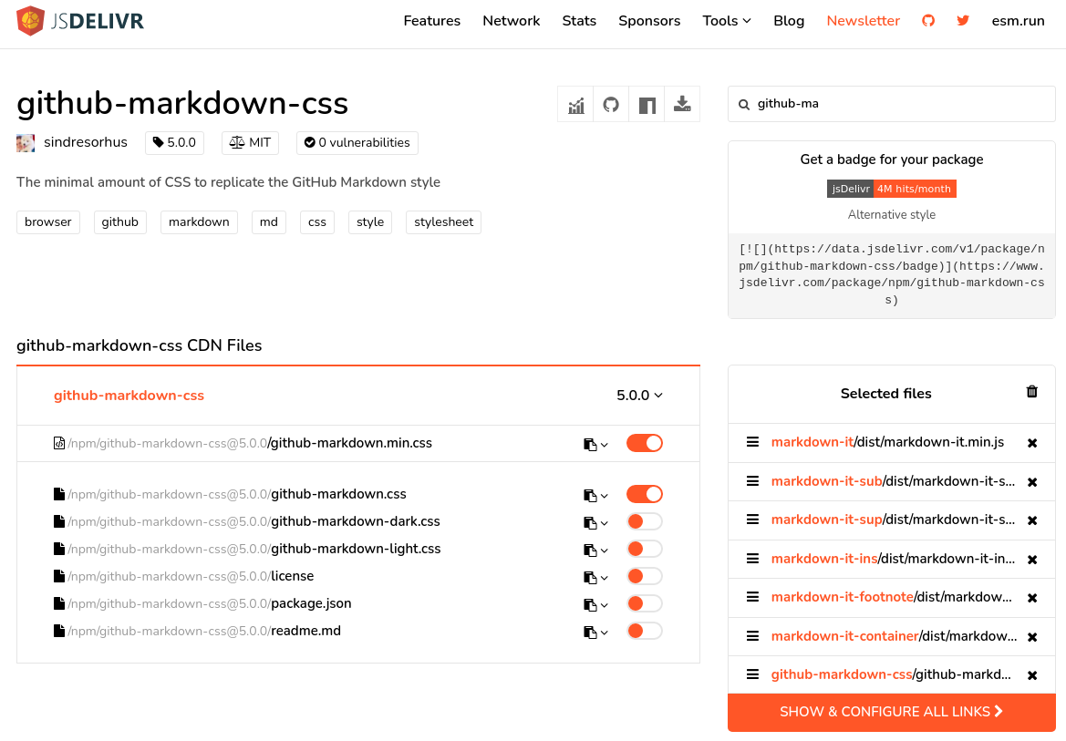 Bloggerテーマの作成(4) GitHub Markdown CSSの導入-p--q