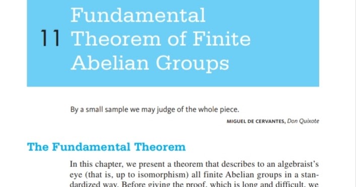 Fundamental Theorem of Abelian Groups