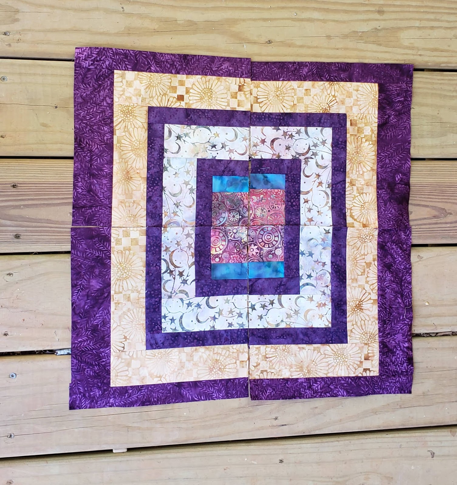 The Darling Dogwood: Centered--first blocks