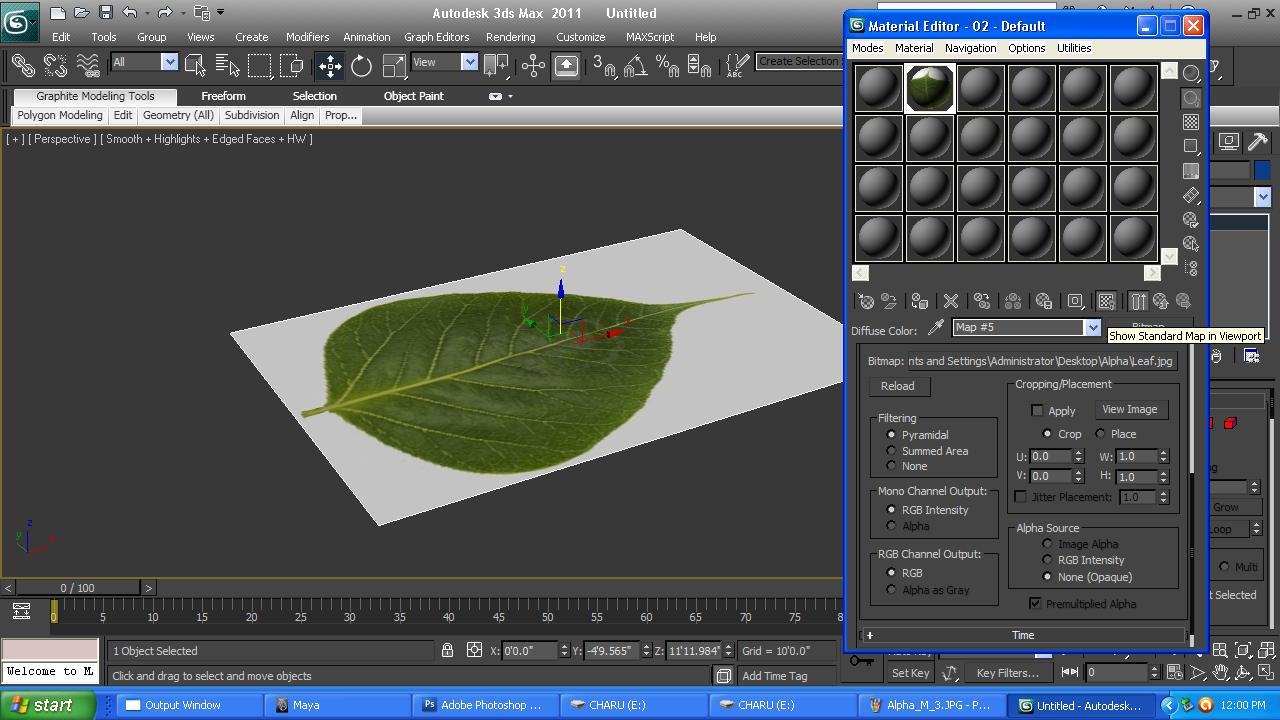 3d tutorials: Using Alpha in 3ds-Max