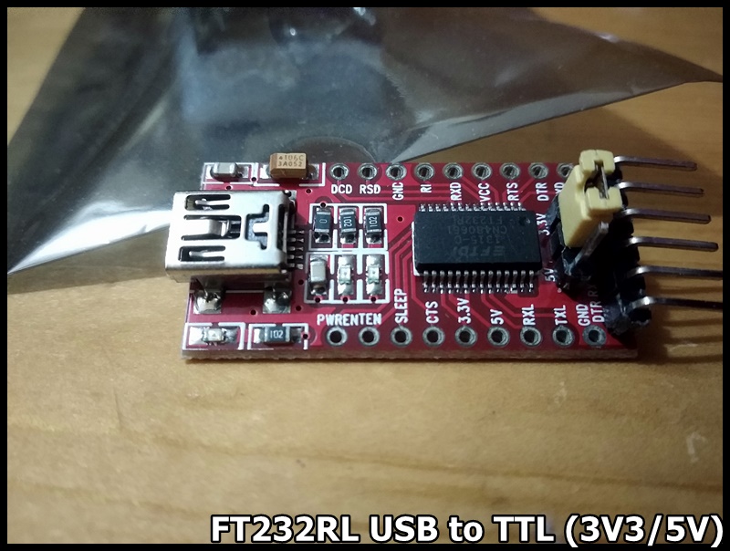 Embedded things: FTDI FT232RL USB to TTL (3V3/5V)