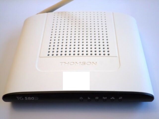 Como acceder modem Thomson tg580?, se borró la etiqueta del modem ~ LA ...