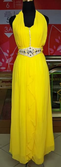 (Gaun) Model baju pesta kain sifon modern