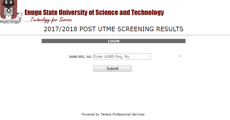 ESUT Post-UTME Screening Result 2017/2018 Released. ~ Welcome To ...