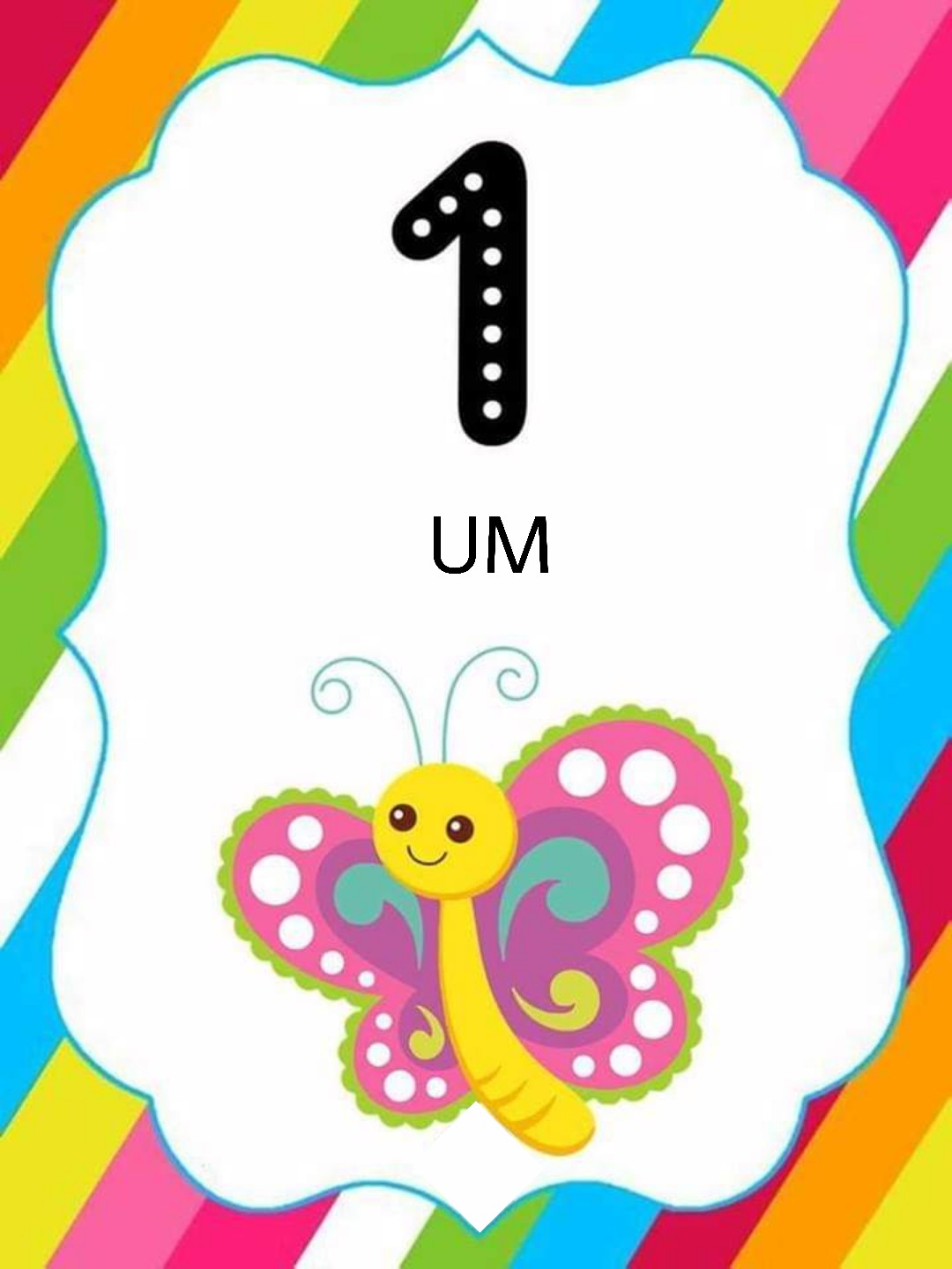 Cards numéricos Cards coloridos e ilustrados com os números e as ...