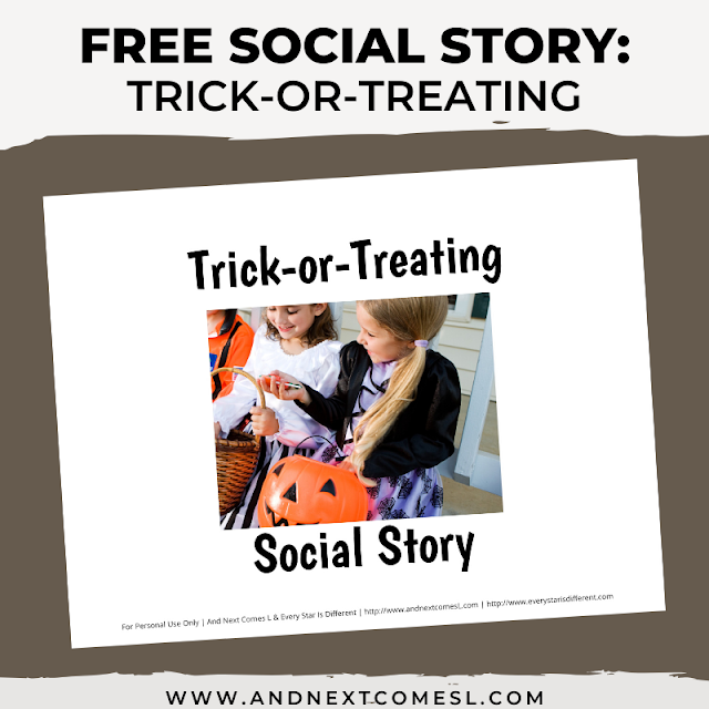 Free Printable Halloween Social Story About Trick-or-Treating | And ...