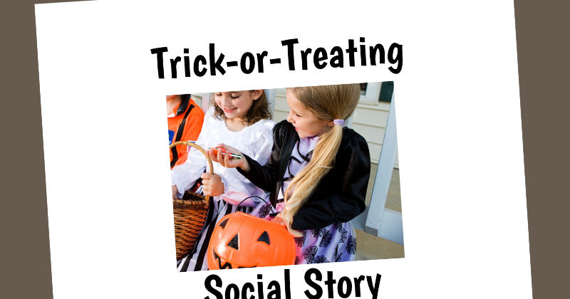 Free Printable Halloween Social Story About Trick-or-Treating | And ...