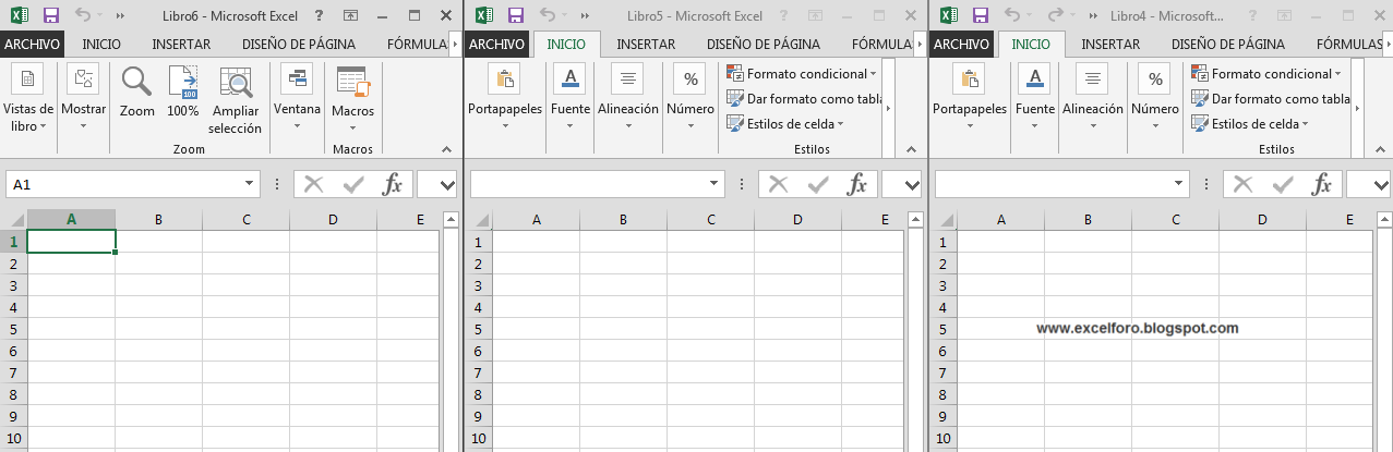 Excel 2013 cambio de MDI a SDI. | EXCEL FORO: Un blog de Excel
