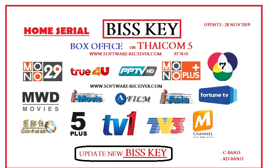 Biss Key Update Thaicom 5 - Latest Update 28 November 2019 - Software ...