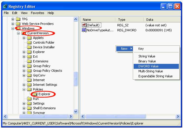 Hkey Current User Software Microsoft Windows