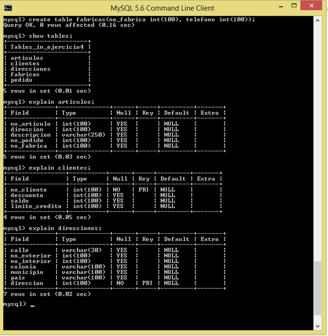 Blog de tareas: MySQL Command Line Client Blog de tareas: MySQL Command Line Client