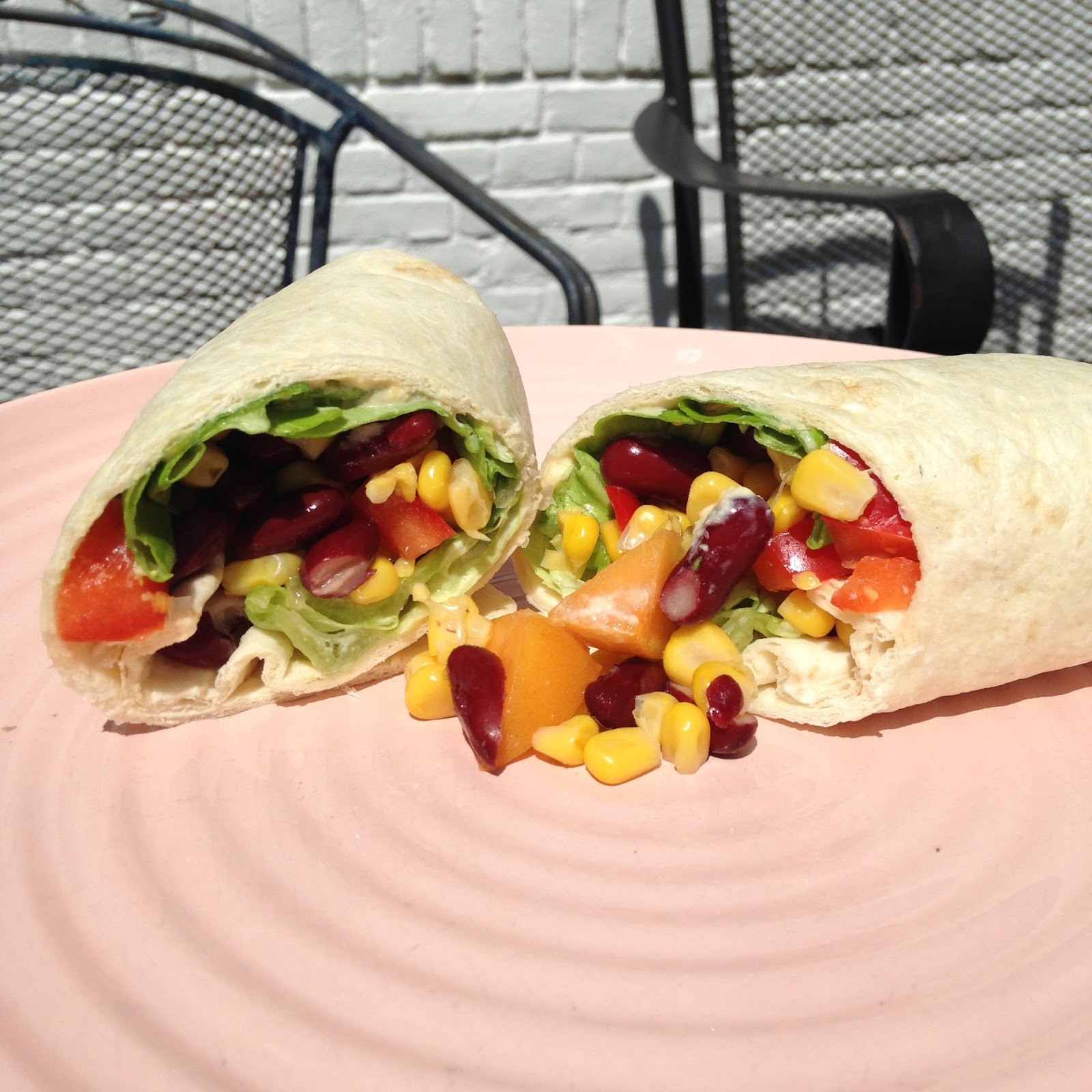 Koude wrap met kidneybonen