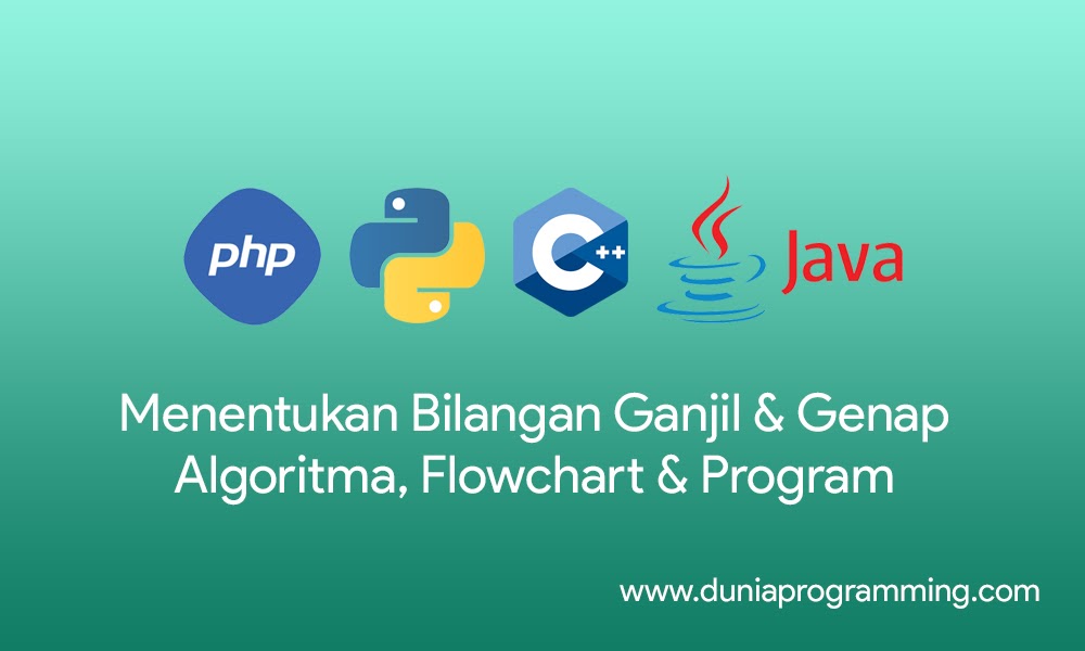 Algoritma, Flowchart dan Program Menentukan Bilangan Ganjil Genap ...