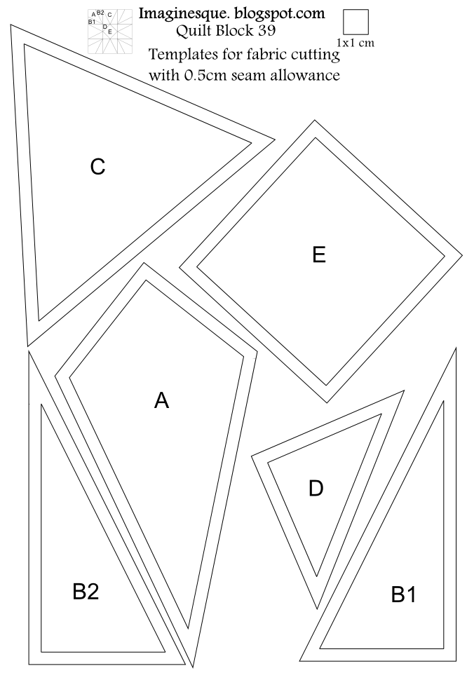 Imaginesque: Quilt Block Pattern 39: Pattern&Templates