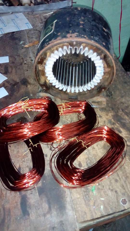 Electrical indunction motors winding details : Induction motor coil ...