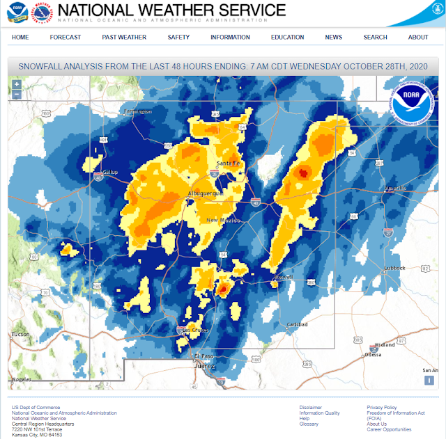 2-Day New Mexico Snowfall Summary.
