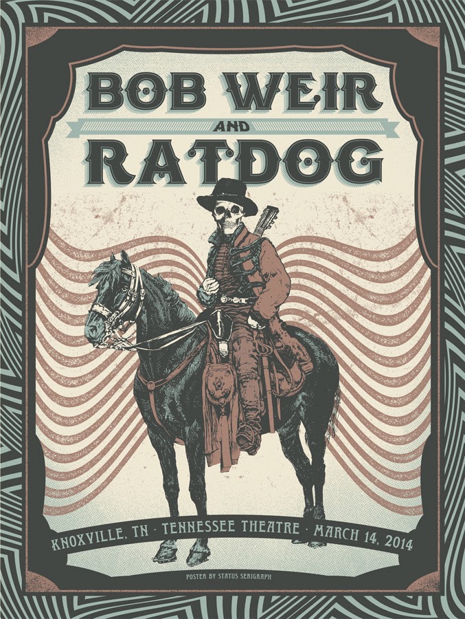 INSIDE THE ROCK POSTER FRAME BLOG: Bob Weir & RatDog Posters by Status ...