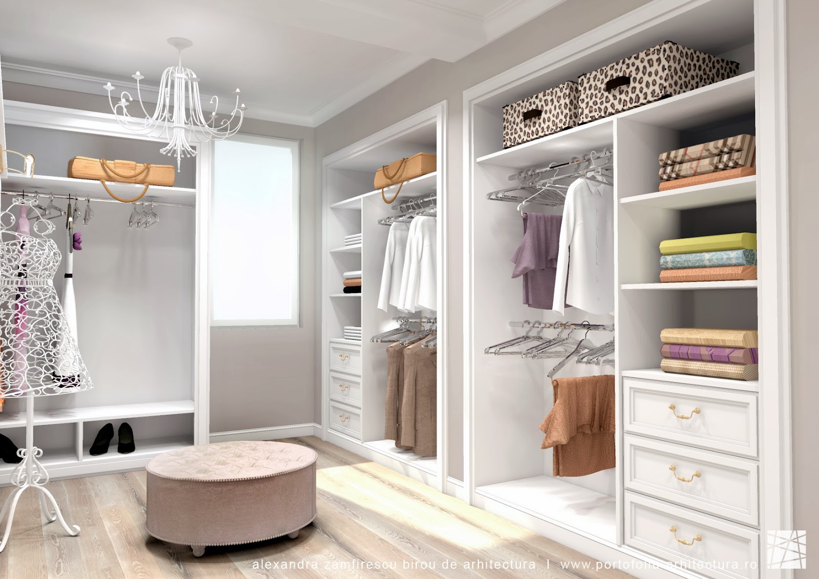 DRESSING ROOM AMENAJAT IN STIL FRANTUZESC - AZSTUDIO