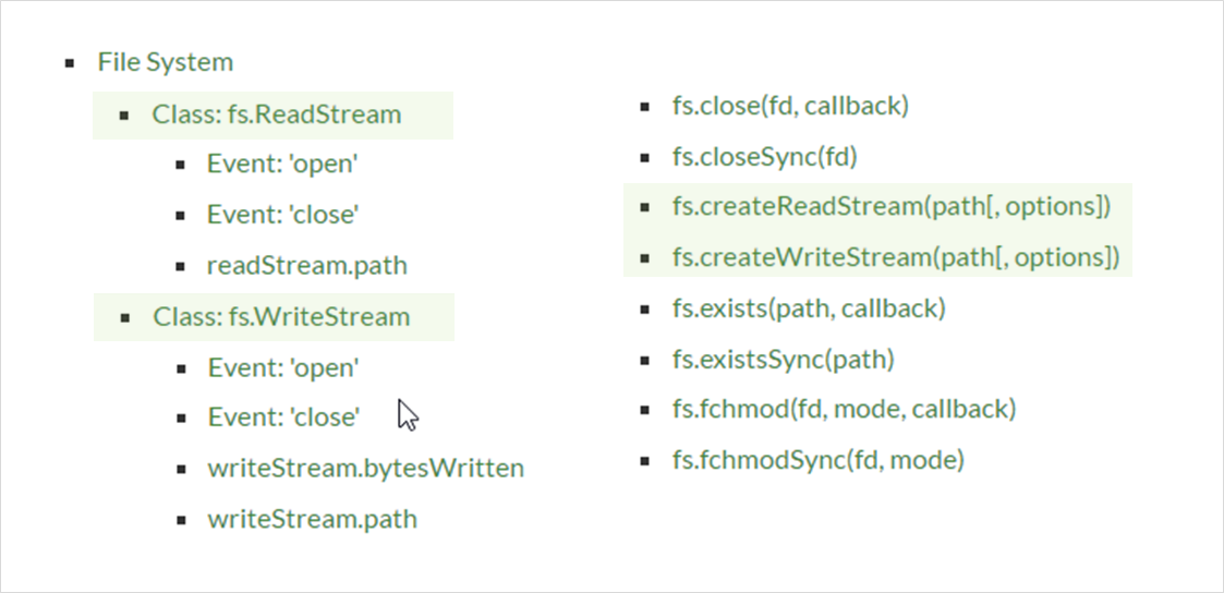 Node.js fs 模組 APIs 的三種類型