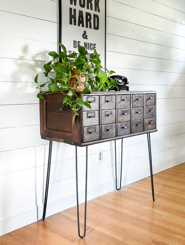 Before & After: Vintage Card Catalog Makeover | Little House of Four ...