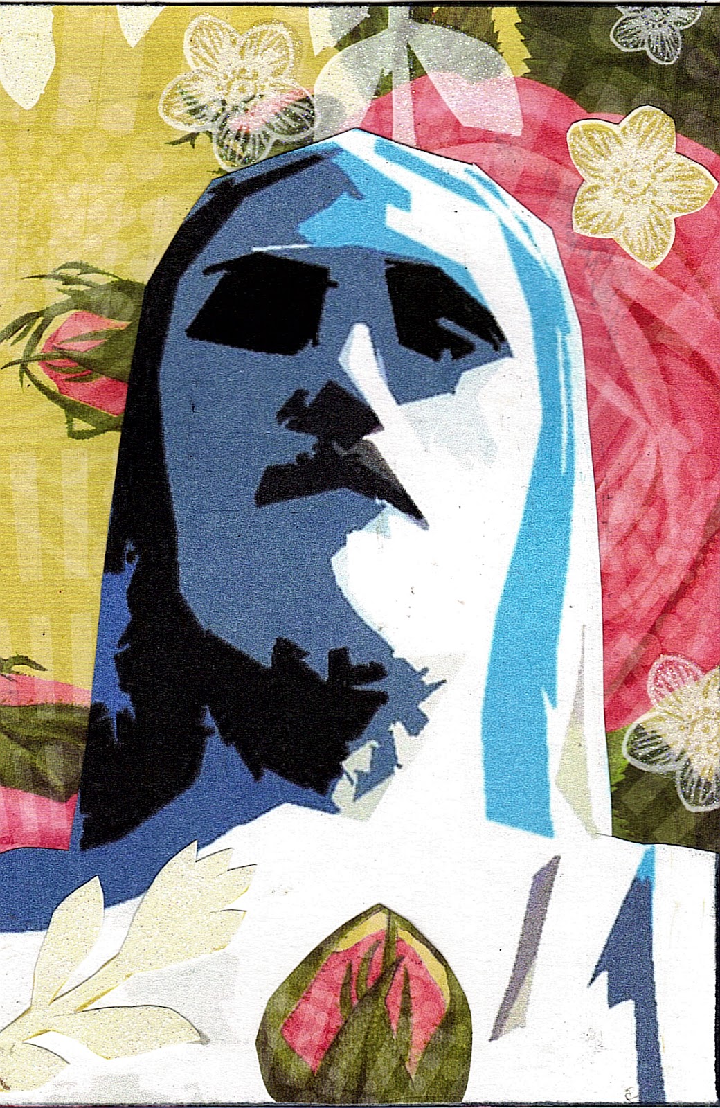 Piro's Mail Art: The face of Jesus #2