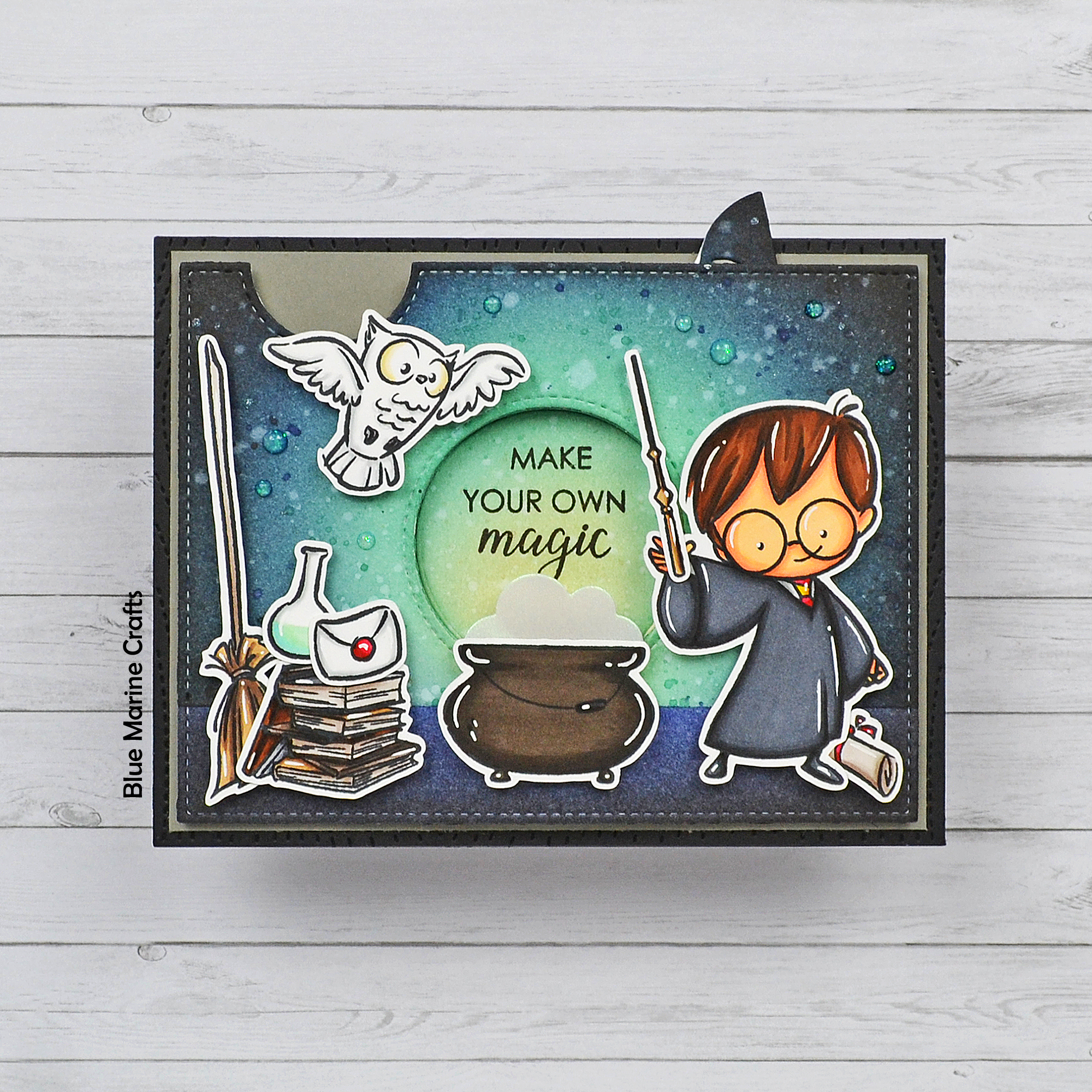 Blue Marine Craft: Impronte d'Autore - Harry Potter Magic Iris Card