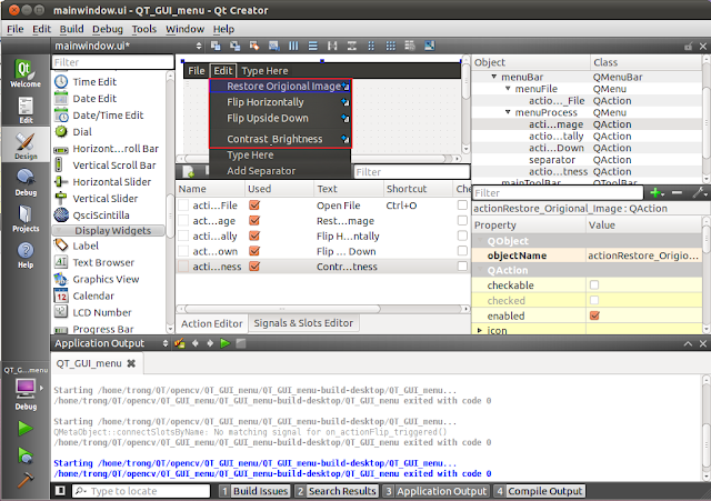 TRong Programing World: [Qt] - Create menu bar with QT