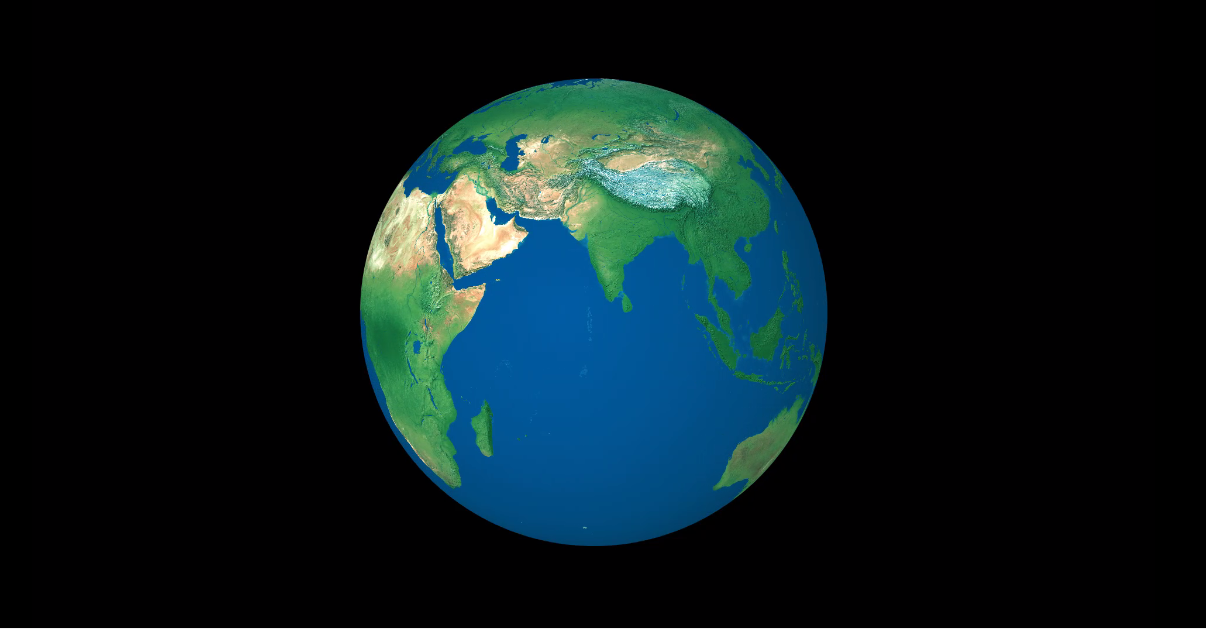 New earth animation video footage on black background,Planet animation ...