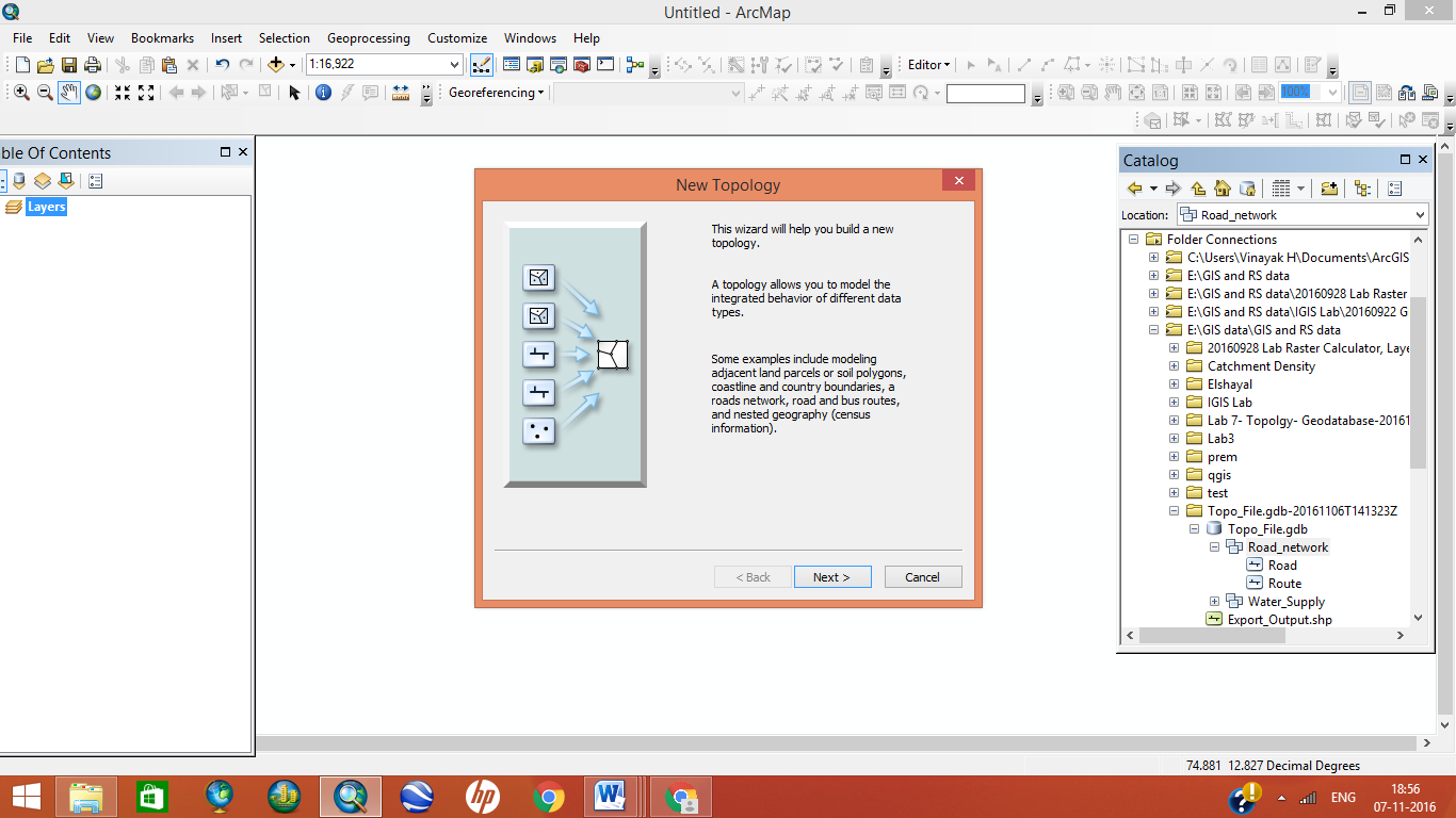 Topology creation and correction in ArcGIS