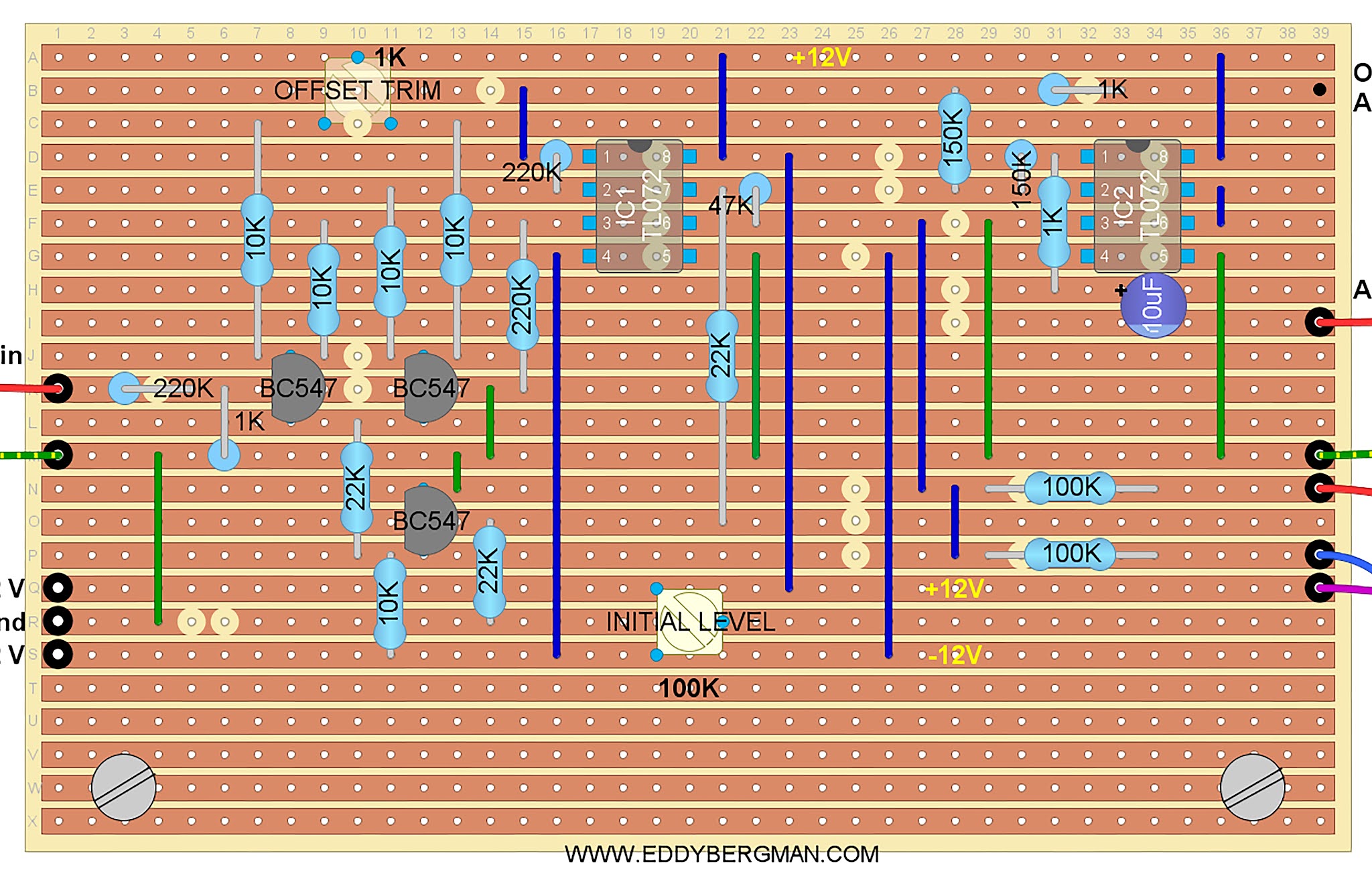 Eddy Bergman.com: Synthesizer Build part-10: THE VCA or VOLTAGE ...