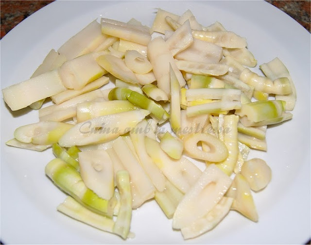 Cocina con Mina: Setas con bambú en salsa y fideos de soja