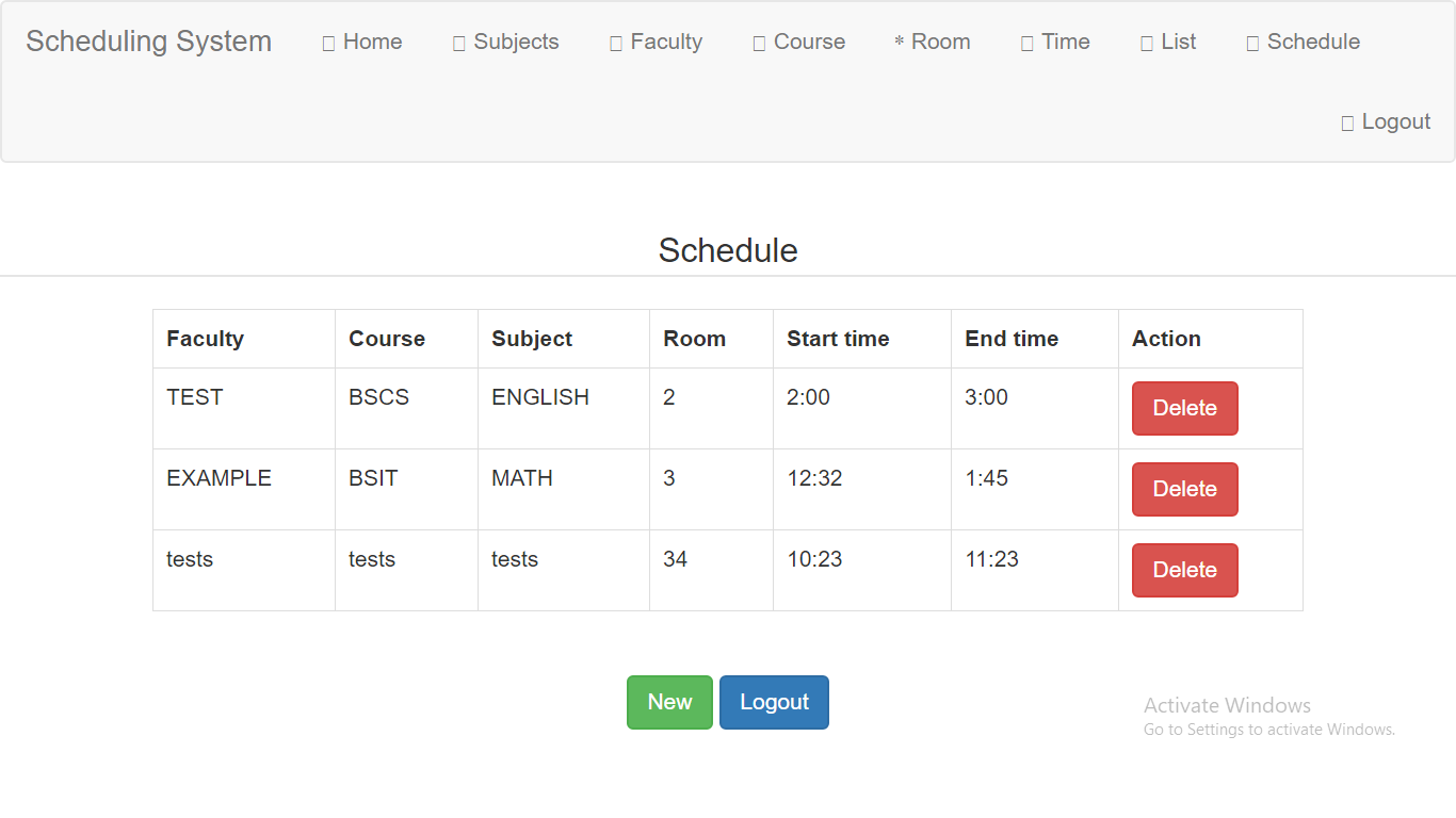 Student Scheduling System in PHP MySQL with Source Code | Free Download
