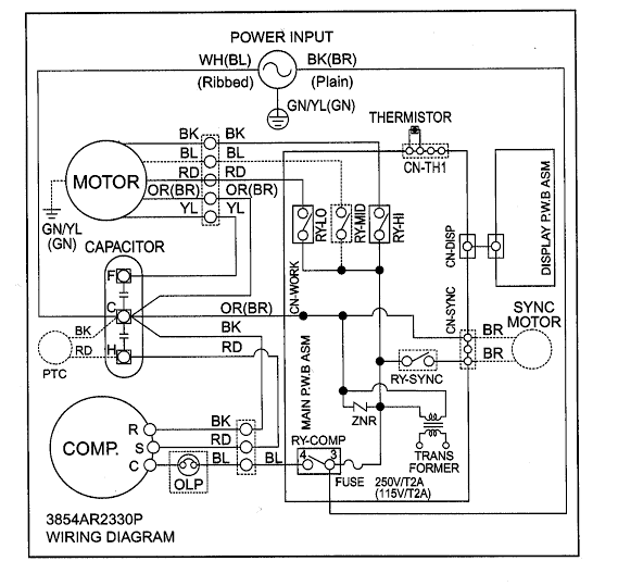 ALL SPLIT AC SIRCUIT DIGRAM - WINDOW AC SPLIT AC WIRING DIGRAM