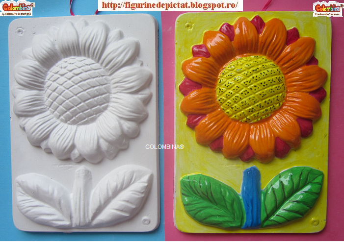 Figurine de Pictat: Tablou ipsos floarea soarelui de pictat