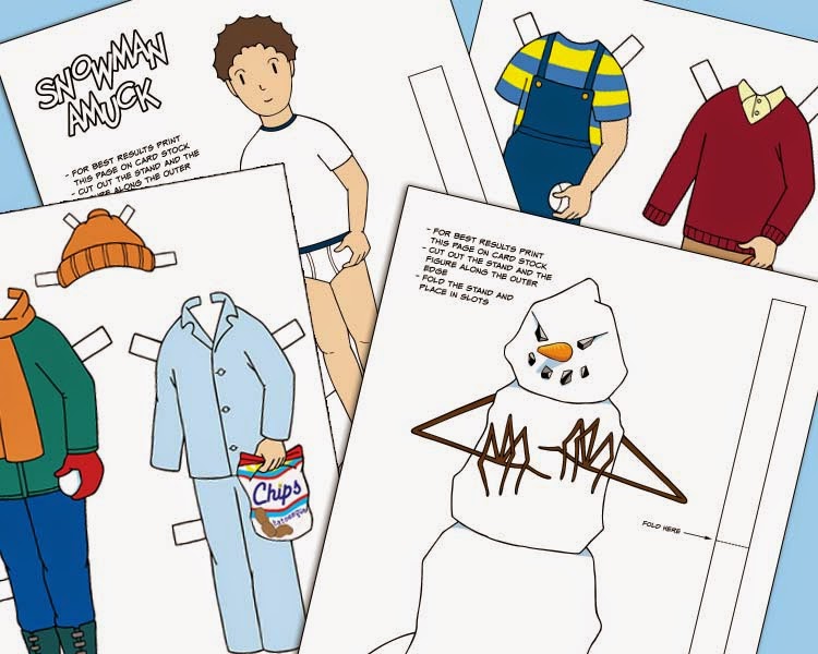 Snowman Amuck Fun Stuff: Snowman Amuck Paperdolls