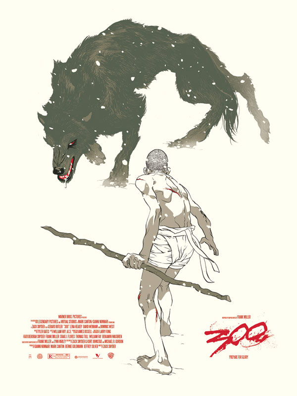 tropical toxic: '300' movie poster, screen print edition of 300