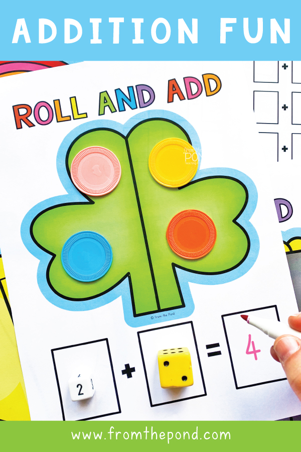 Roll and Add Math Center | From the Pond