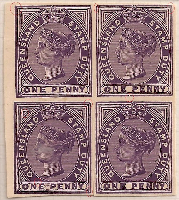 QUEENSLAND 1st SIDEFACE STAMPS 1878/9 by Dr Jeremy Hodes: 1d. stamp ...