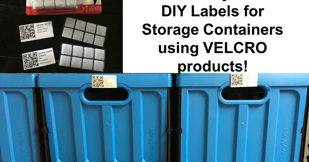 DIY Removable Labels for Storage Containers Using Velcro Sticky Backs ...
