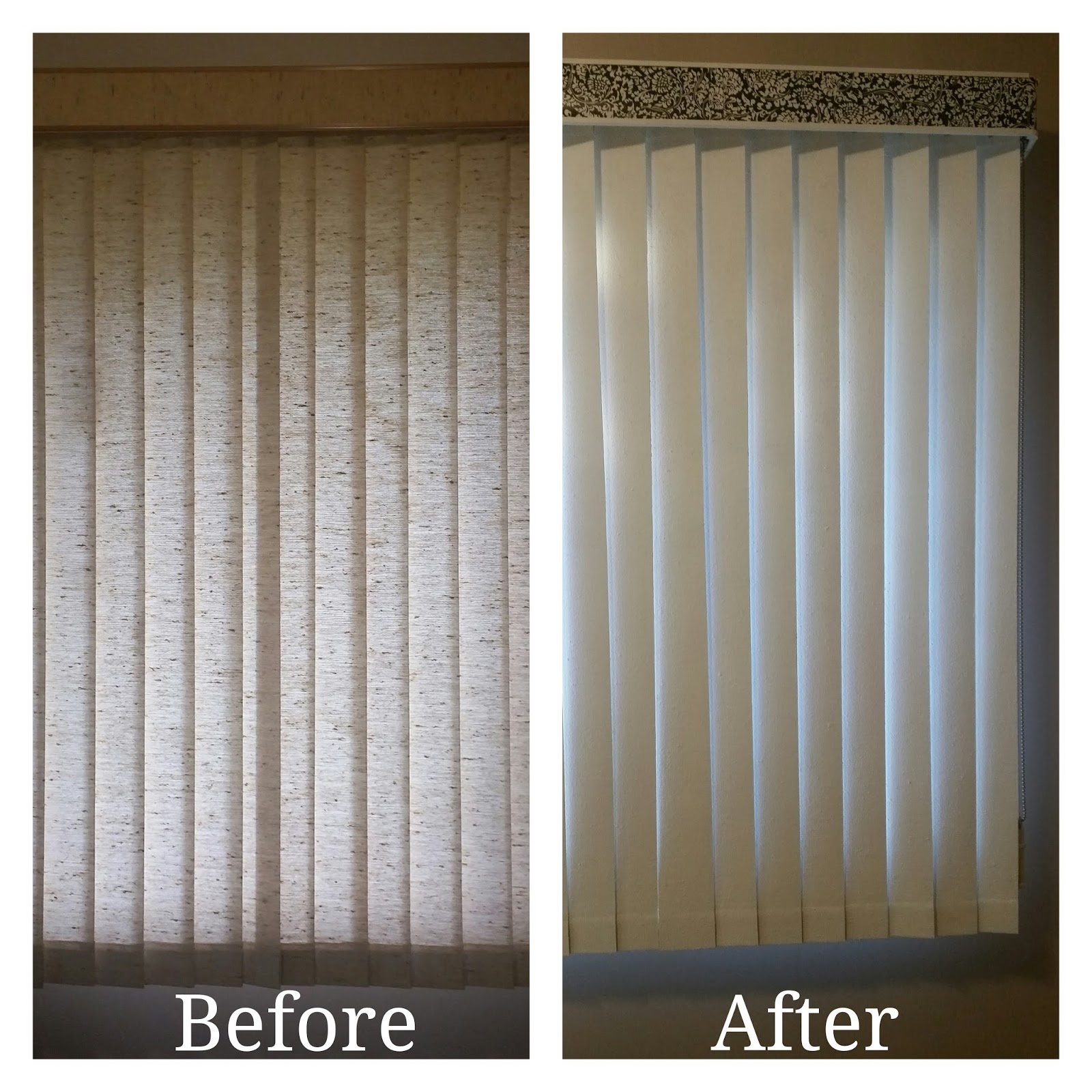 Keen Koala DIY How To Paint Fabric Vertical Blinds Keen Koala DIY How To Paint Fabric Vertical Blinds