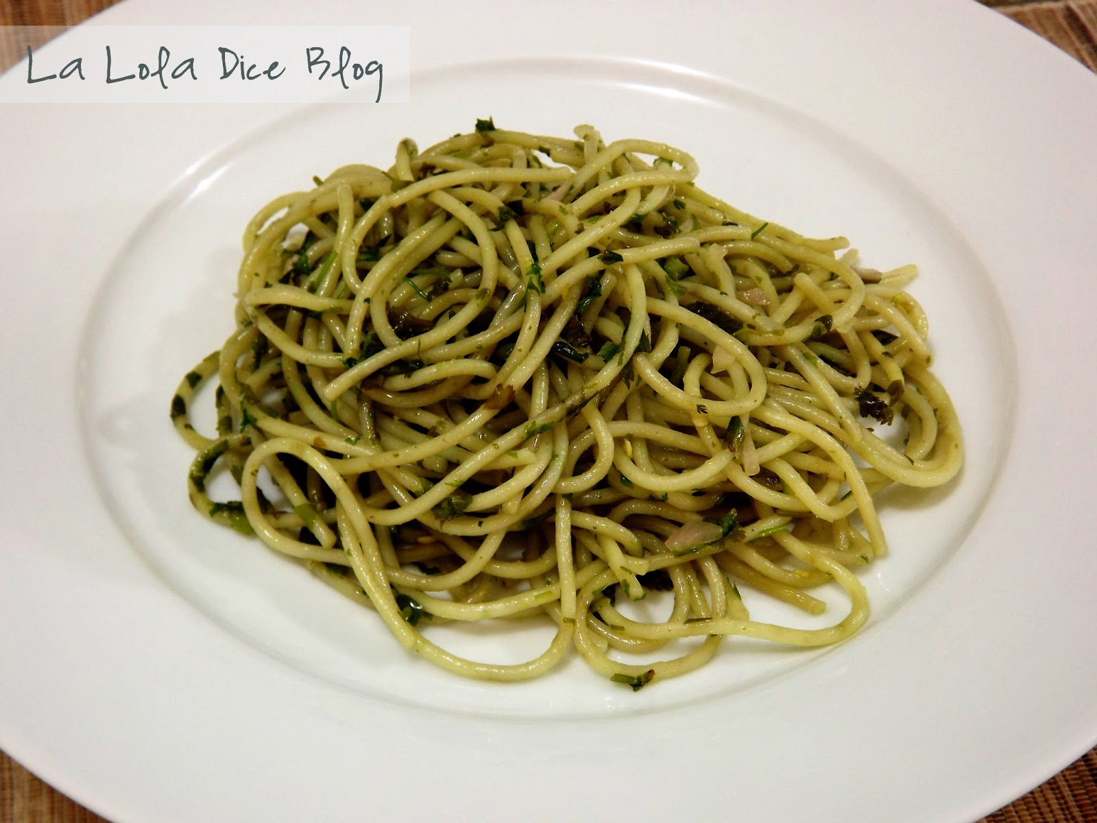 Spaguetti a la Cilantro | La Lola Dice