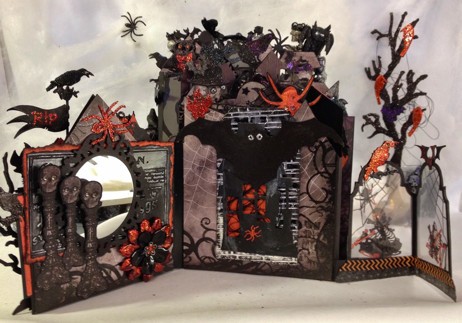 Recollections spooky castle Halloween mini album | annes papercreations ...