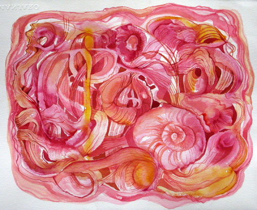 Whimsical Art International: "Imaginary Things" watercolor, small art ...